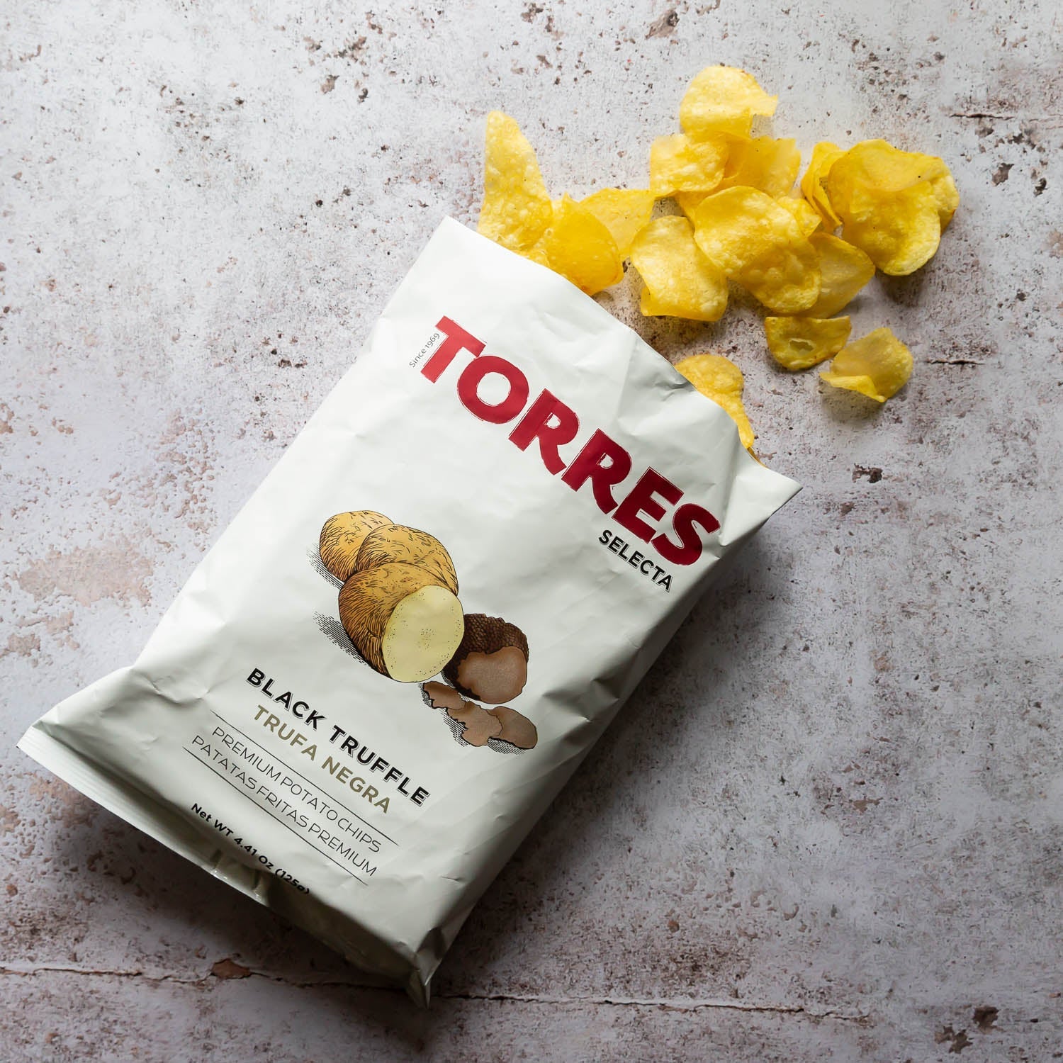 Buy Torres Black Truffle Chips 125g | The Caviar House